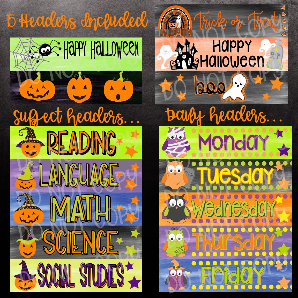Halloween Themed Google Classroom & Google Forms Headers – Elefant Tailz