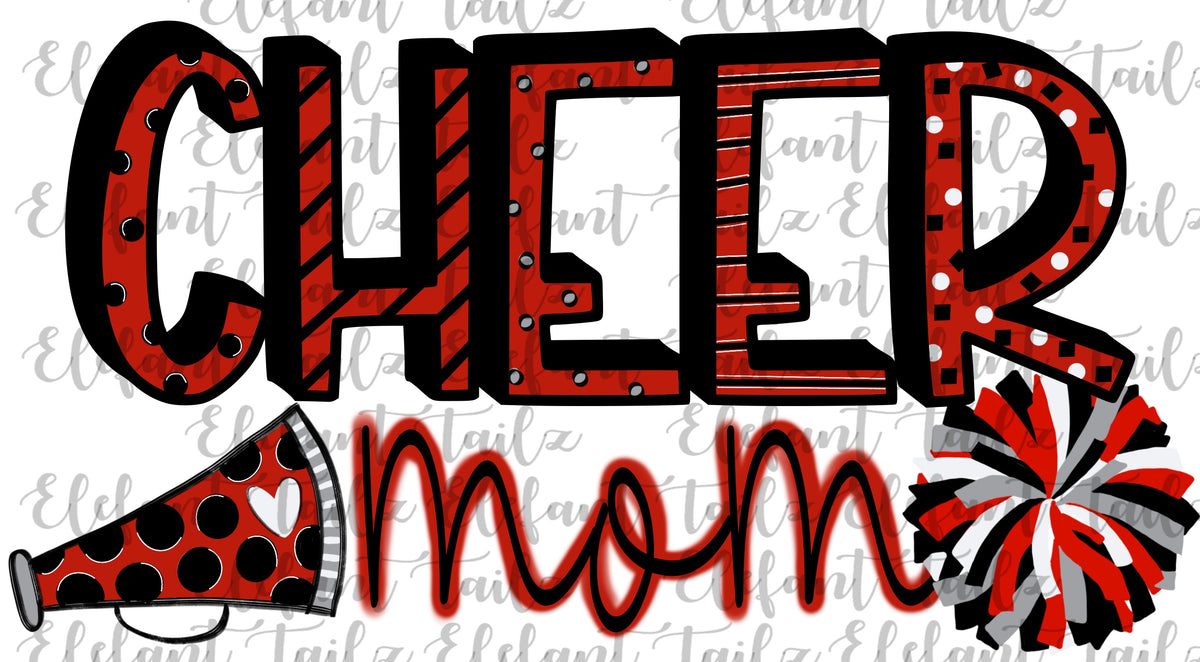 Cheer Mom Red & Black – Elefant Tailz