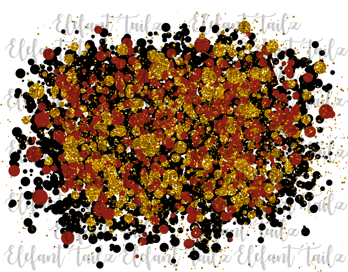 Burgundy Gold Black Spirit Splatter – Elefant Tailz