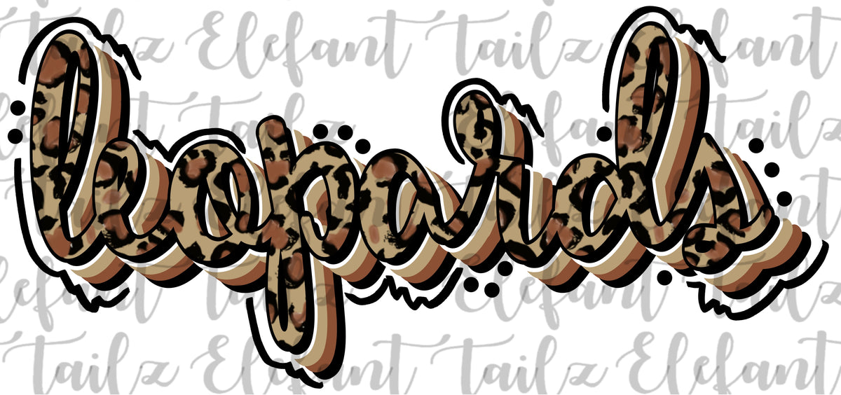 Stacked Script Leopard Leopards – Elefant Tailz